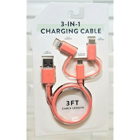 Vivitar | Cell Phones & Accessories | Vivitar Pink 3 In Charging Cable ...